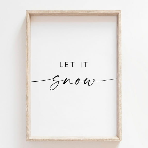 Zuno Let It Snow Printable Art. Christmas Wall Art. Holiday Decor. Christmas Poster Print. Let ...