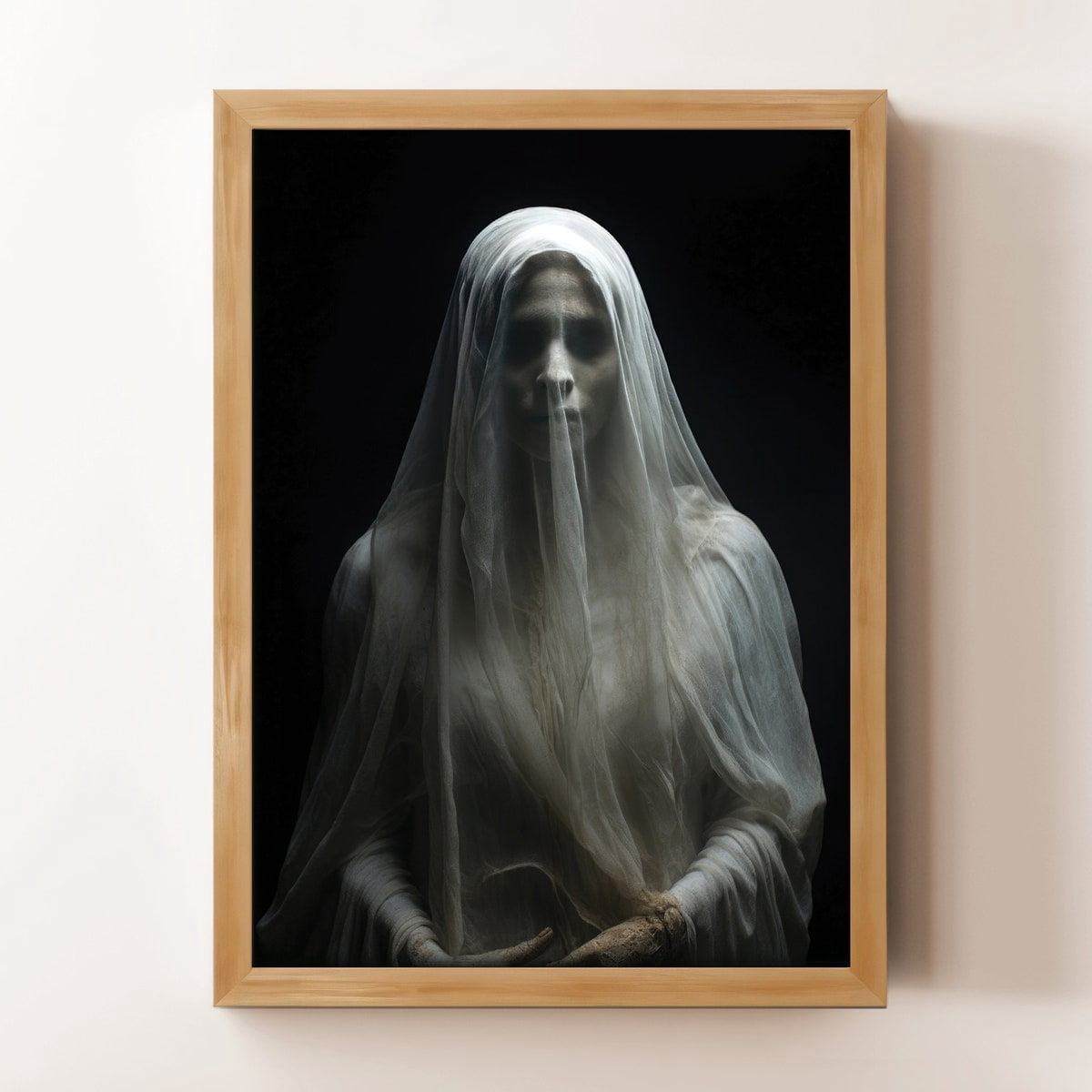 Zuno Melancholy Ghostly Bride Portrait Halloween Printable Wall Art ...