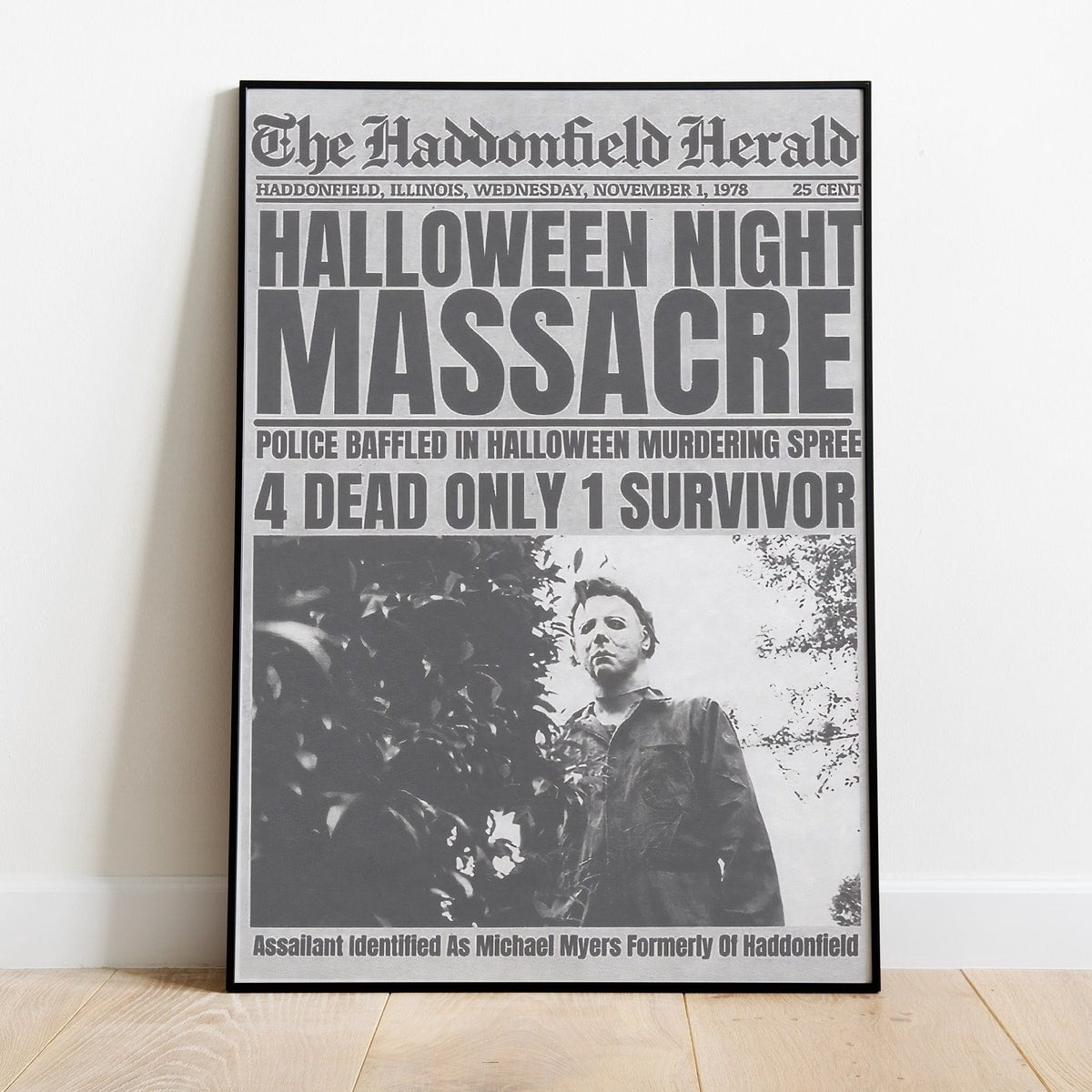Zuno Michael Myers 1978 Halloween Night Massacre Newspaper Poster ...