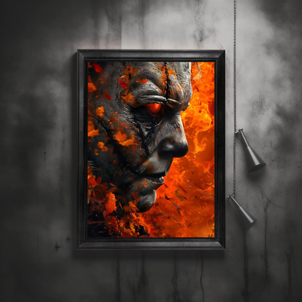 Zuno Michael Myers In Flames Poster Halloween Poster Horror Poster ...