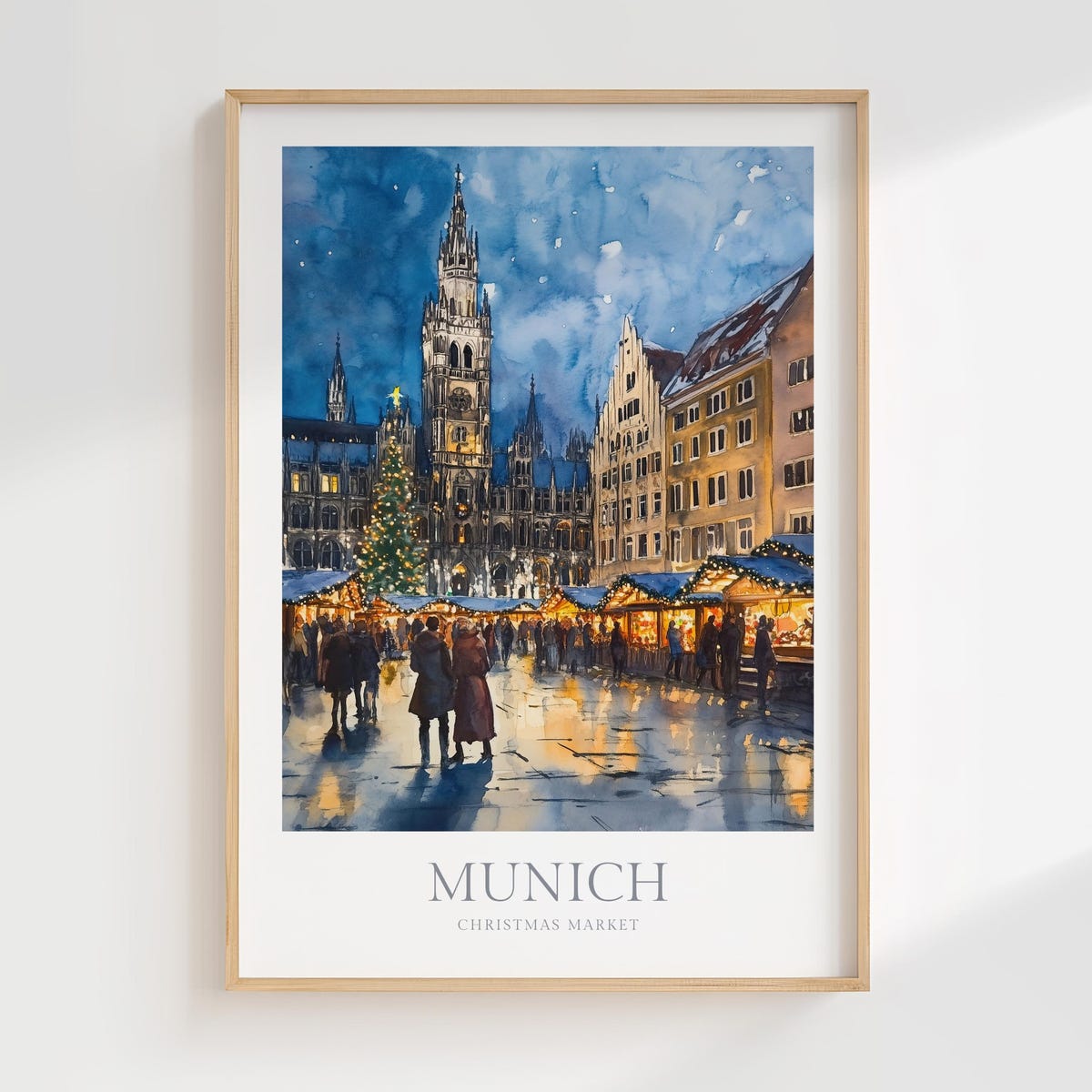 Zuno Munich Christmas Market Poster Munich Digital Poster Home Decor ...