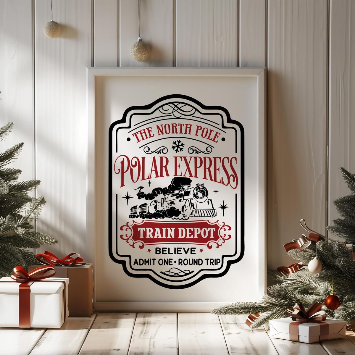 Zuno North Pole Print, Christmas Decor, Christmas Prints, Christmas ...