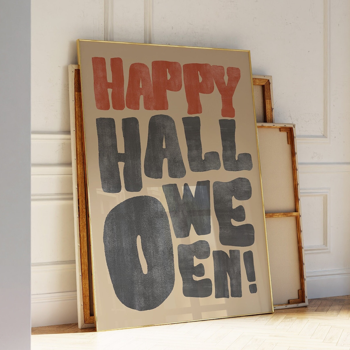Zuno Retro Halloween Print Happy Halloween Poster Halloween Mantel ...