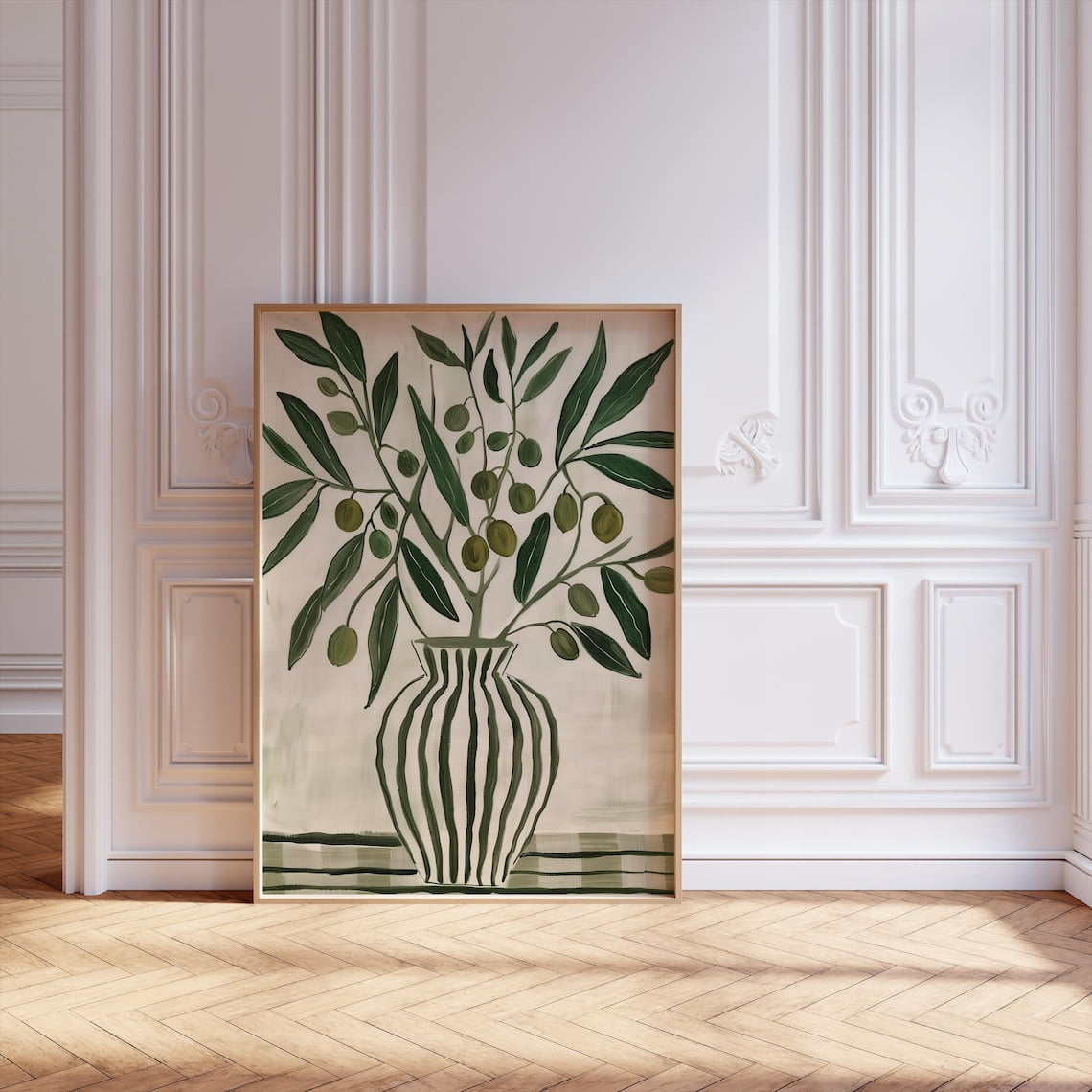 Zuno Scandinavian Flower Poster Abstract Art Poster Minimalist ...
