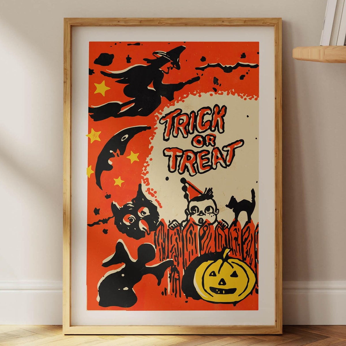 Zuno Spooky Halloween Art Print Retro Halloween Party Gift Trick Or ...