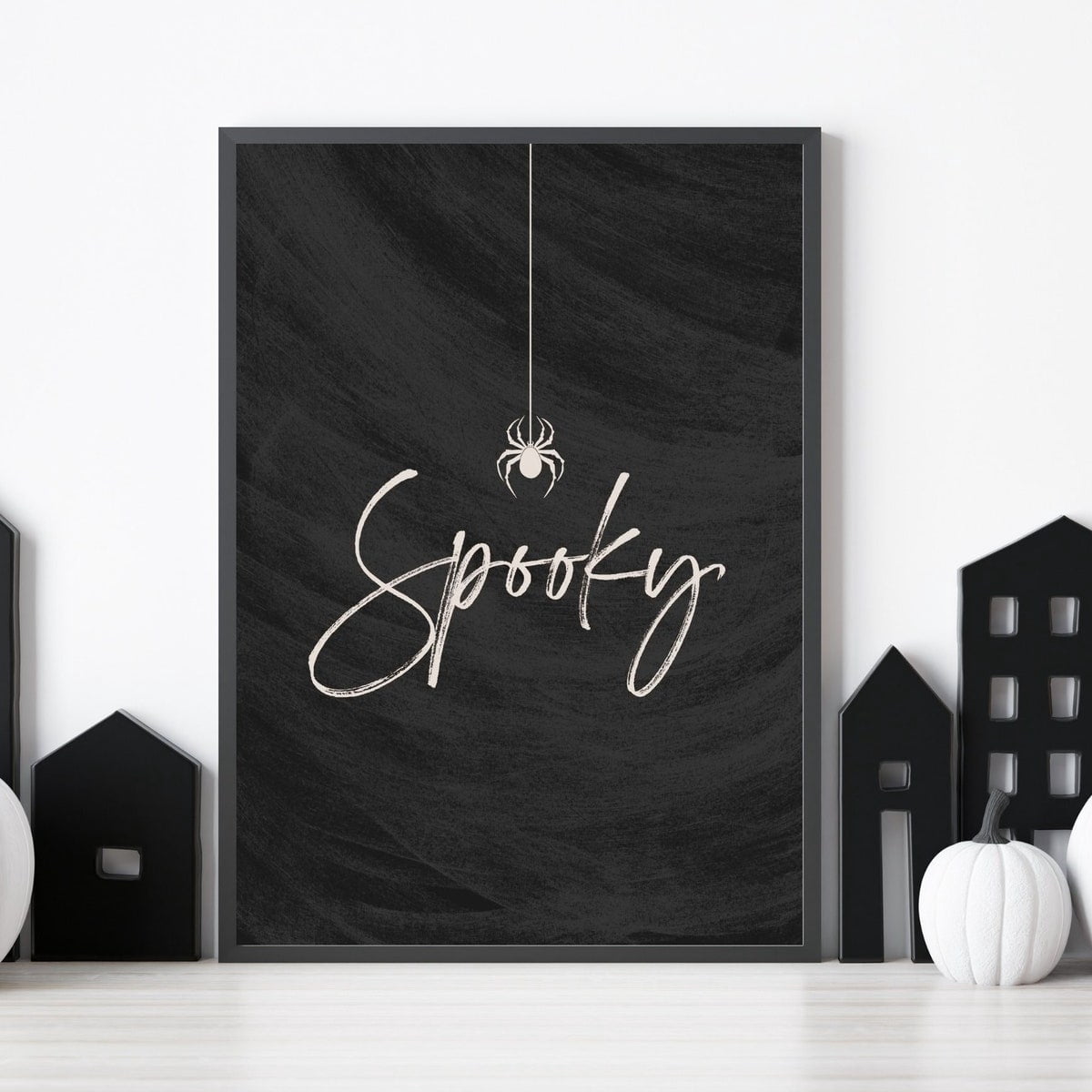 Zuno Spooky Halloween Printable - Minimalist Spider Halloween Wall Art ...