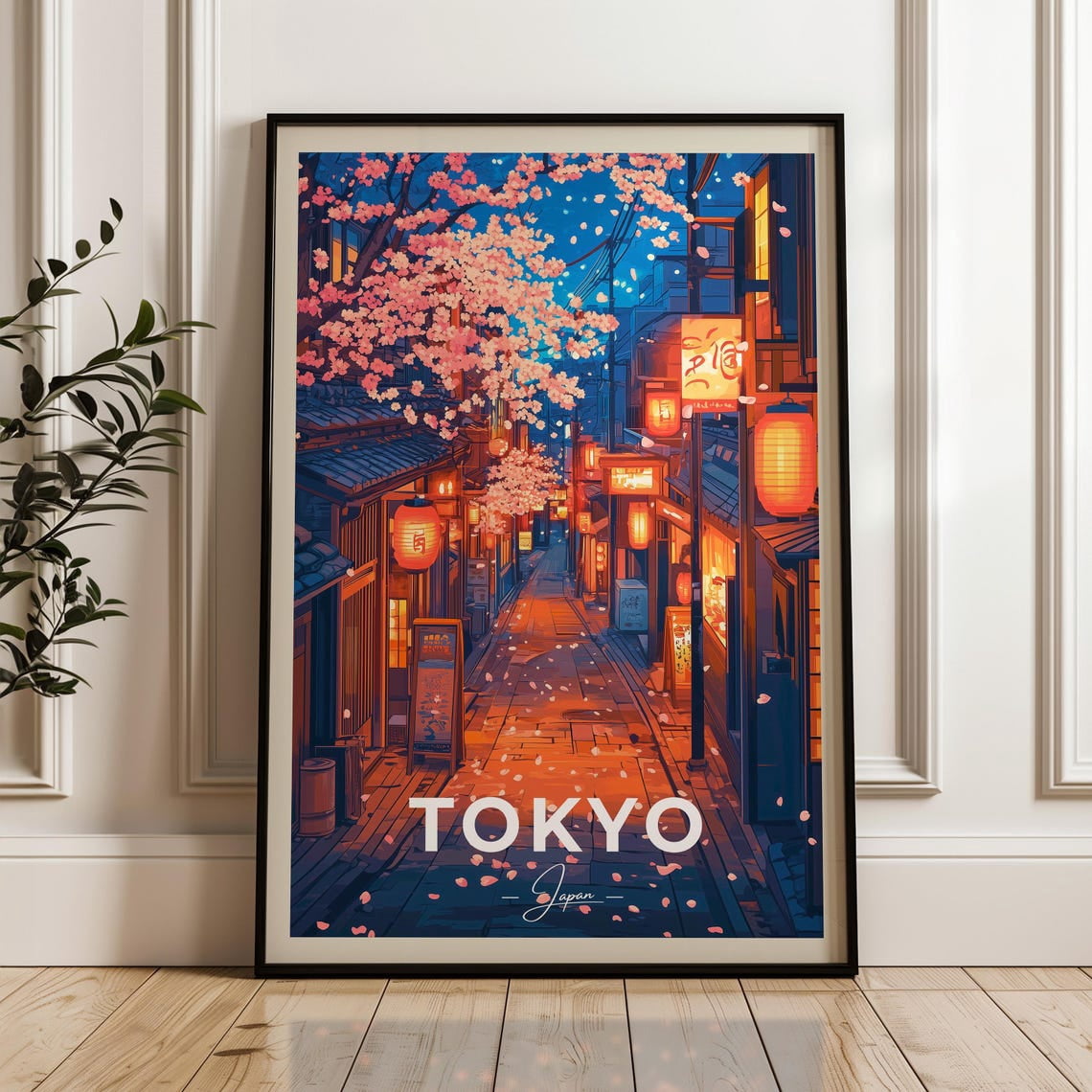 Zuno Tokyo Travel Poster - Japan Wall Art Print, Illustration Poster ...