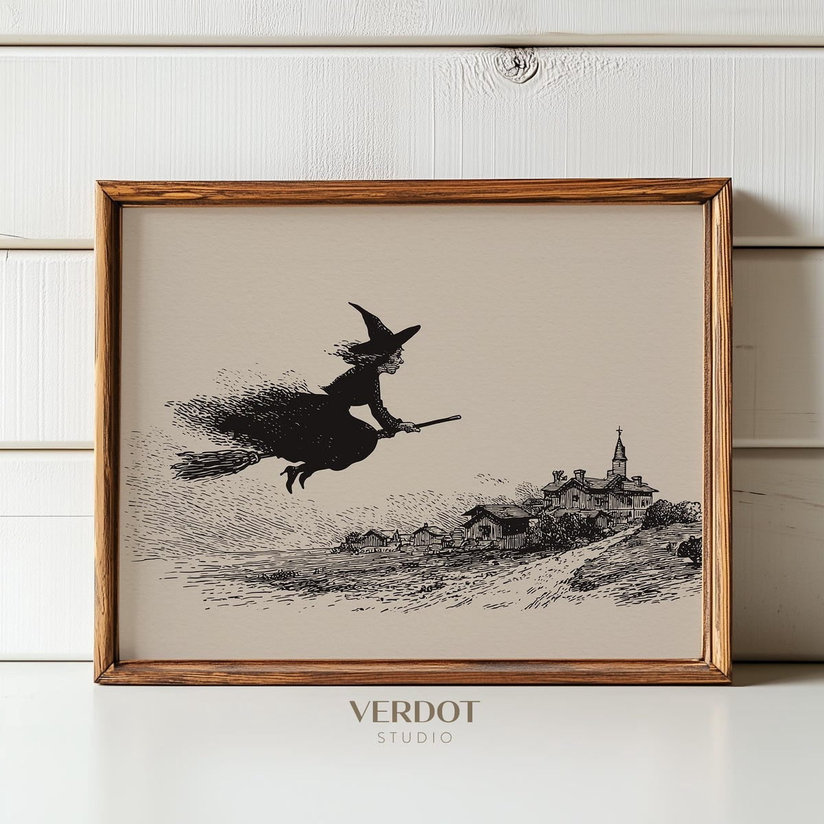Zuno Vintage Halloween Witch Print, Halloween Decor, Printable Wall Art ...