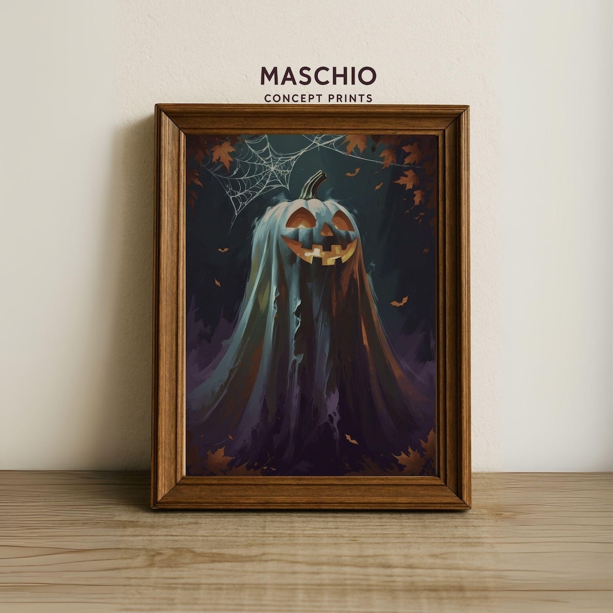 Zuno Vintage Pumpkin Head Ghost Printable Halloween Wall Art Spooky ...