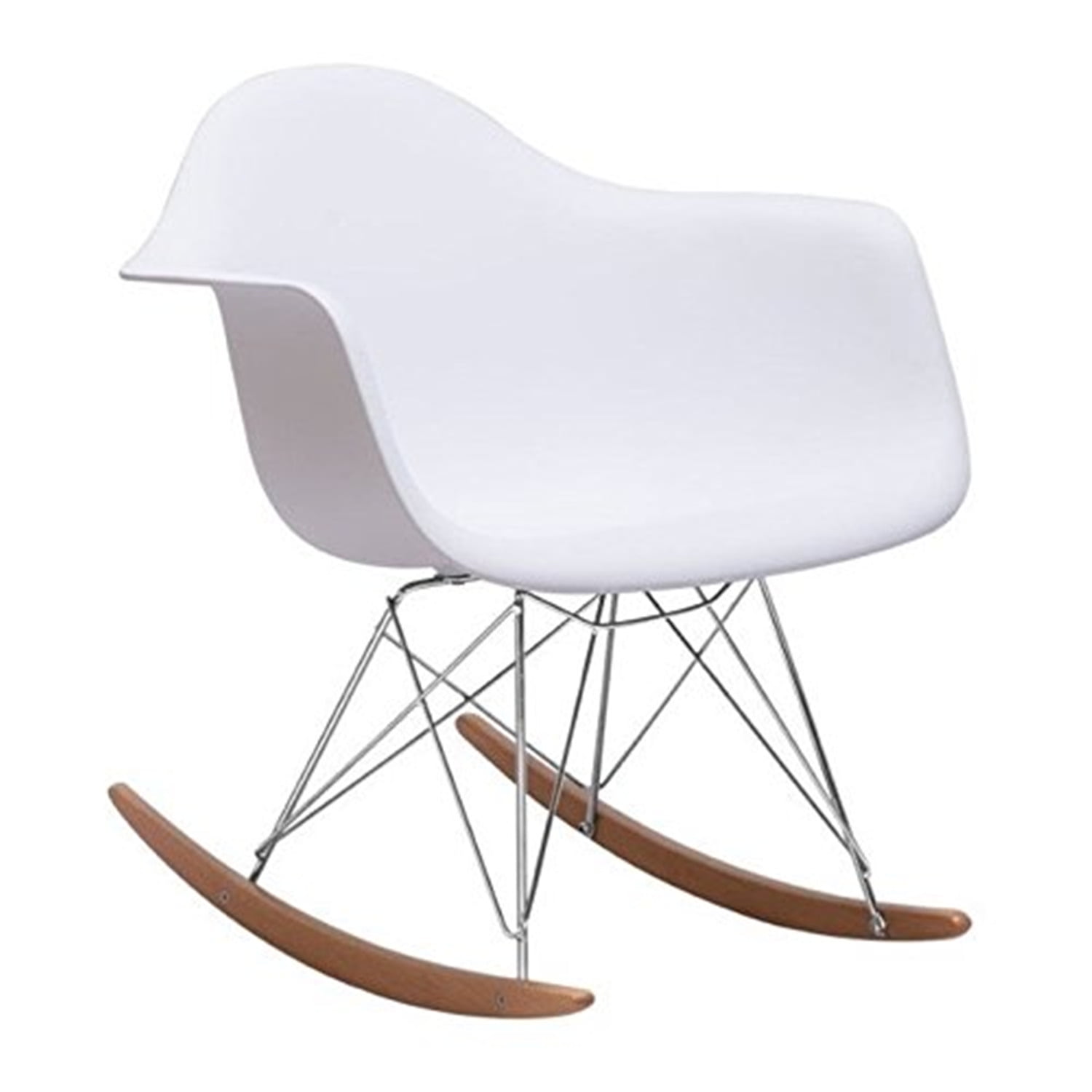 Zuo Rocket Rocking Chair in White - Walmart.com
