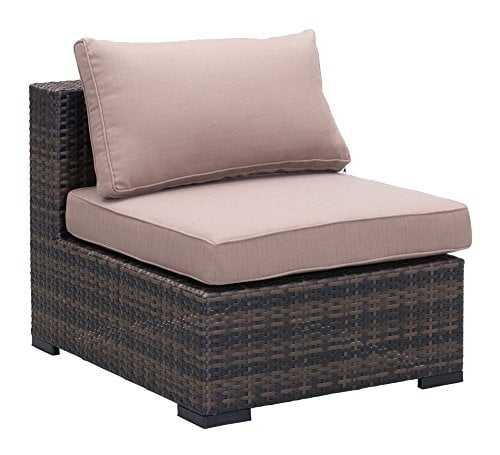 Zuo Modern Boca Grande Middle Chair, Brown/Beige - Walmart.com