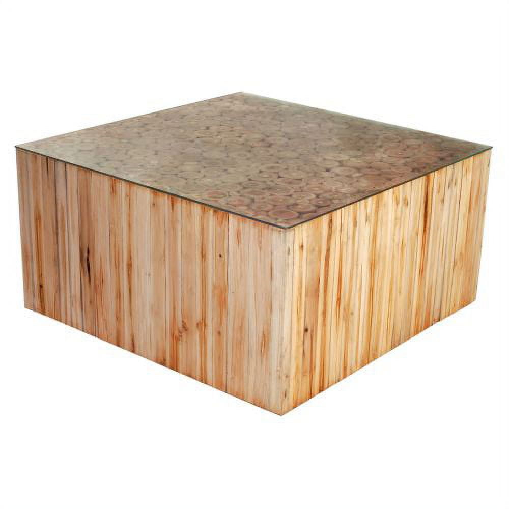 Zuo Modern Cave Coffee Table Cave Teak Coffee Table - Walmart.com