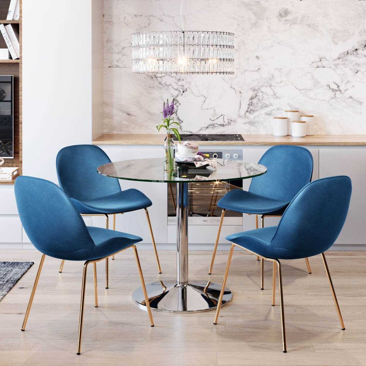 Zuo Modern Galaxy Dining Table With Chrome Finish 102151 - Walmart.com