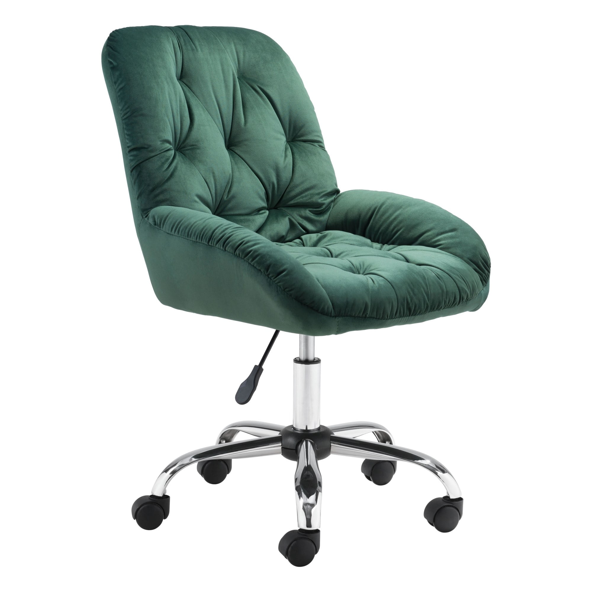 Zuo Modern Loft Ergonomic High-Back Fabric Office Chair, Green/Chrome ...
