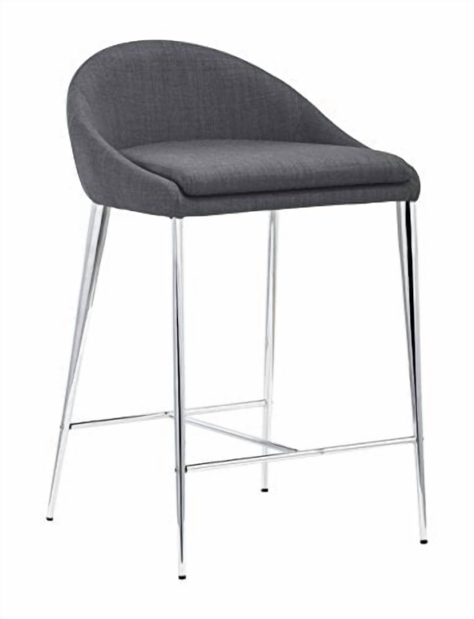 Zuo Modern Reykjavik Counter Chair (Set of 2) Graphite - Walmart.com
