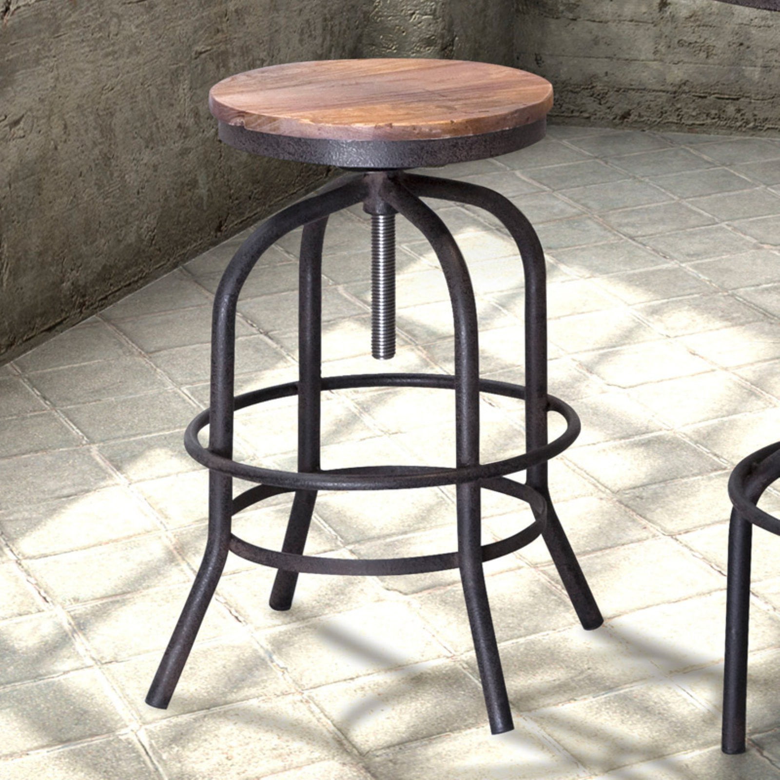 Zuo Twin Peaks Counter Stool Distressed Natural - Walmart.com