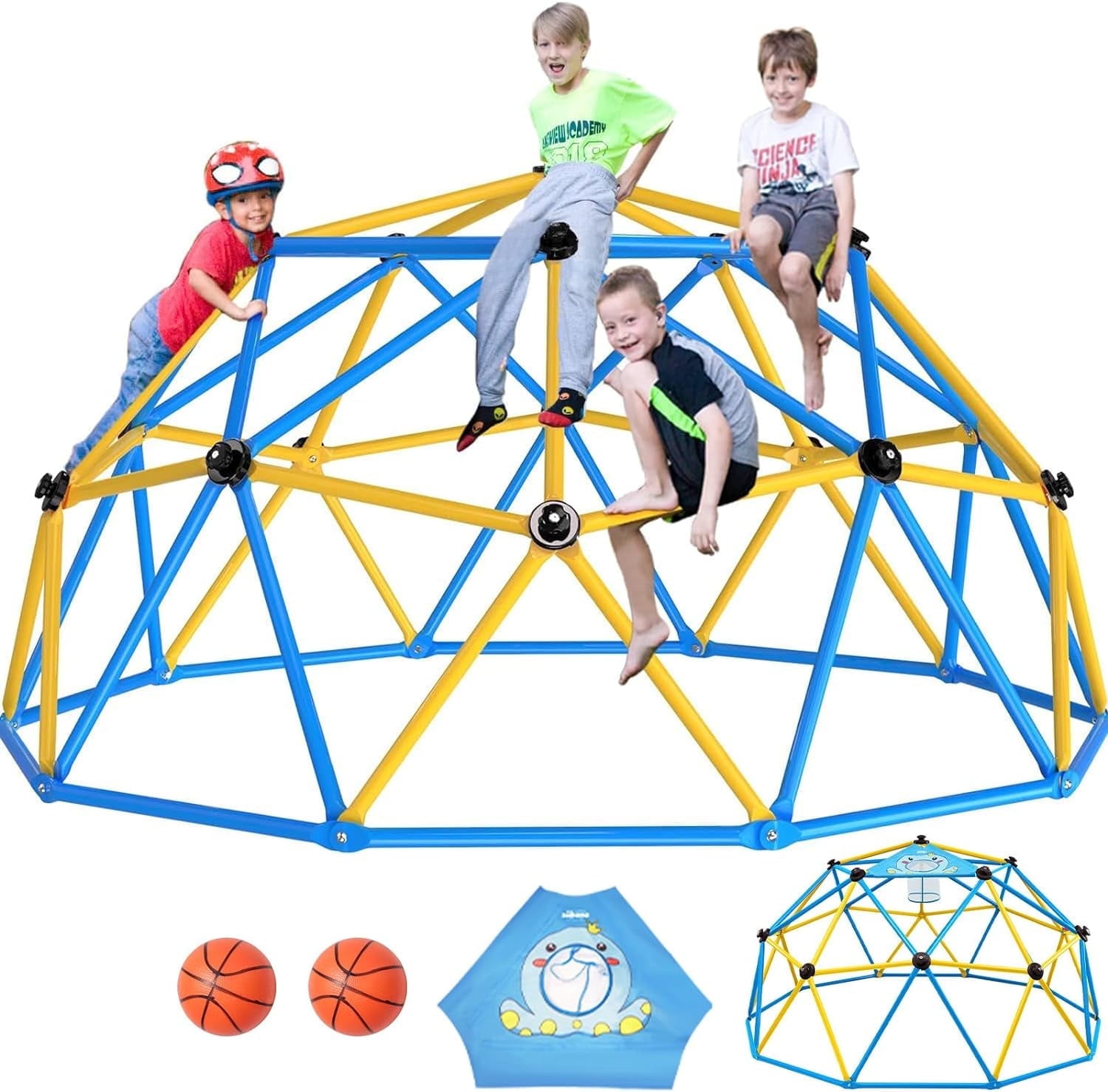 Zupapa 10ft Upgraded Dome Climber, Outdoor Jungle Gym for Toddlers ...