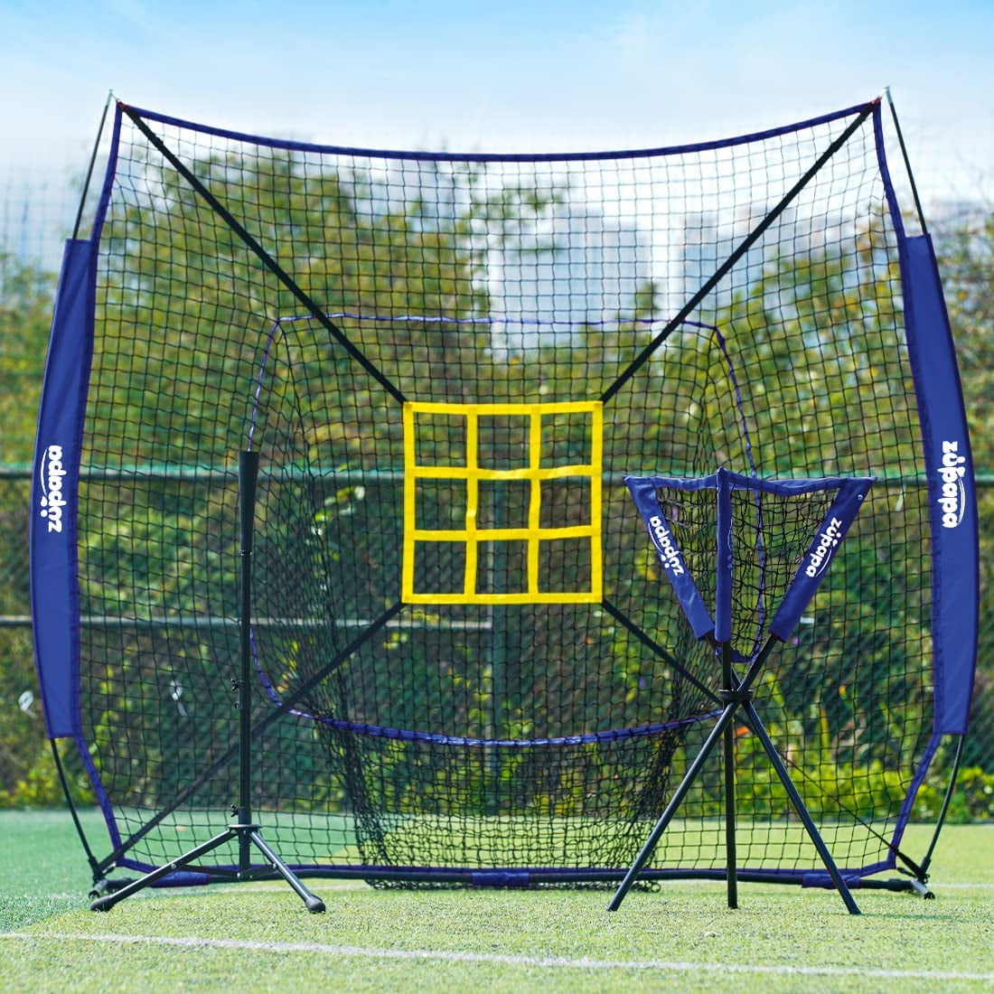 Zupapa Baseball Softball Practice Set - 7 by 7 Feet Net with Strike ...