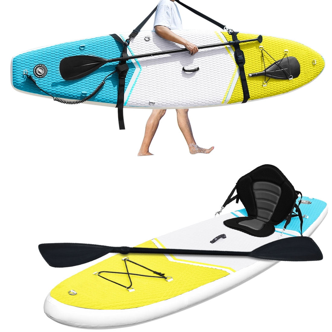 Zupapa SUP Inflatable Paddle Board with Kayak Convertible Seat & Anti ...