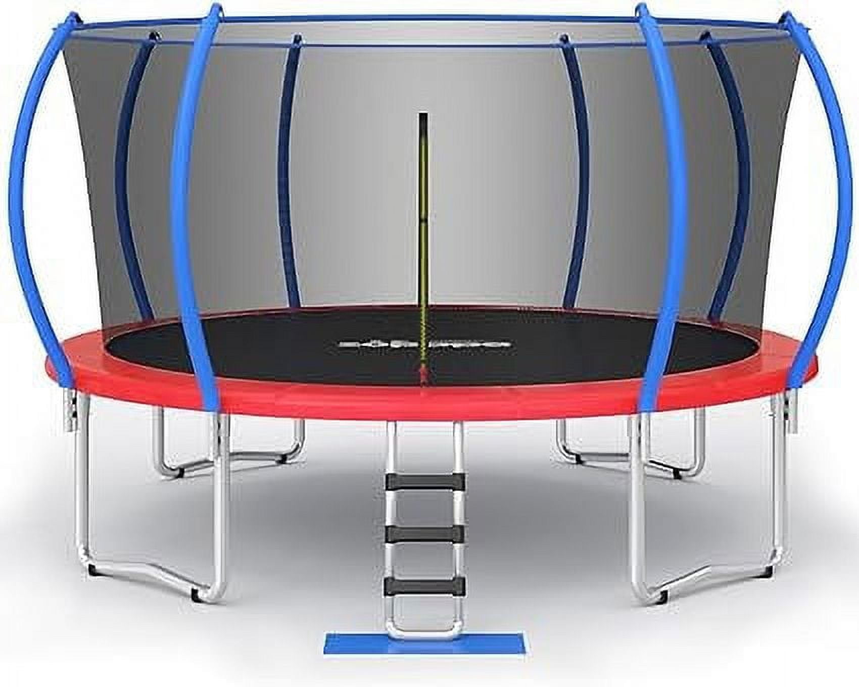 Zupapa No-Gap Design 15 14 12 10FT Trampoline for Kids with Safety Enclosure Net 425LBS Weight ...