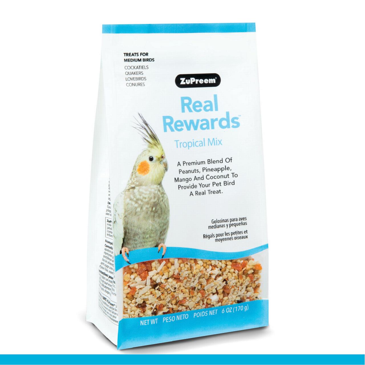 Zupreem Real Rewards Trail Mix Recipe Medium Dry Bird Food, 6 Oz ...
