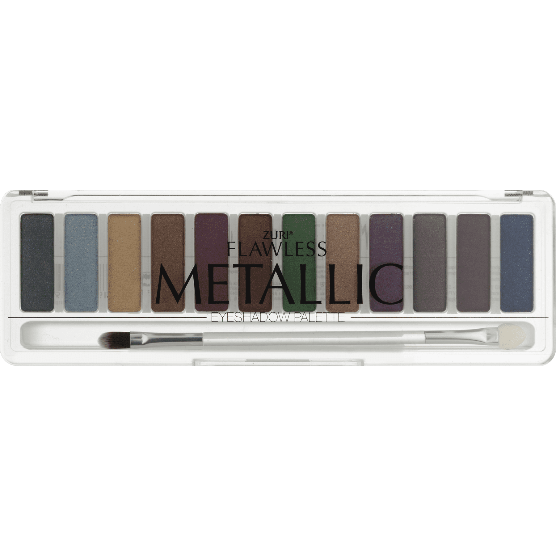 Zuri Cosmetics Zf Metallic Eye Shadow Palette X12 - Walmart.com