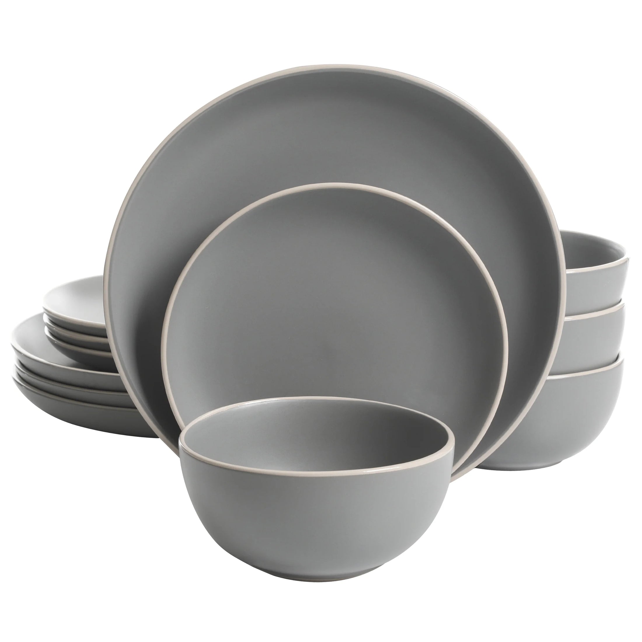 Zuri Matte 12-Piece Dinnerware Set - Walmart.com