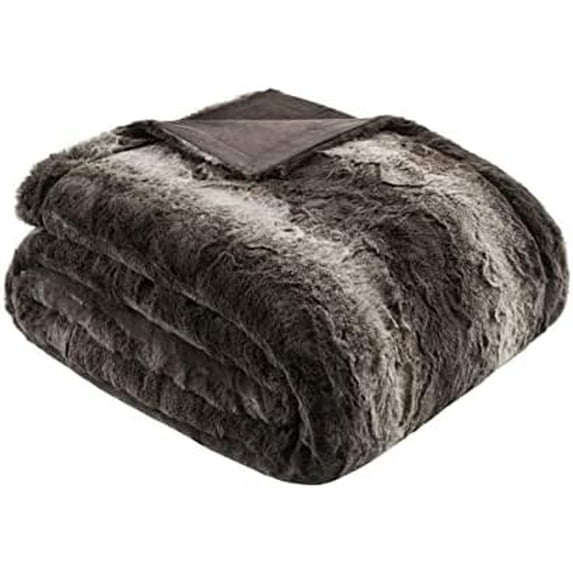 Zuri Soft Plush Luxury Oversized Faux Fur Throw Animal Stripes Design ...