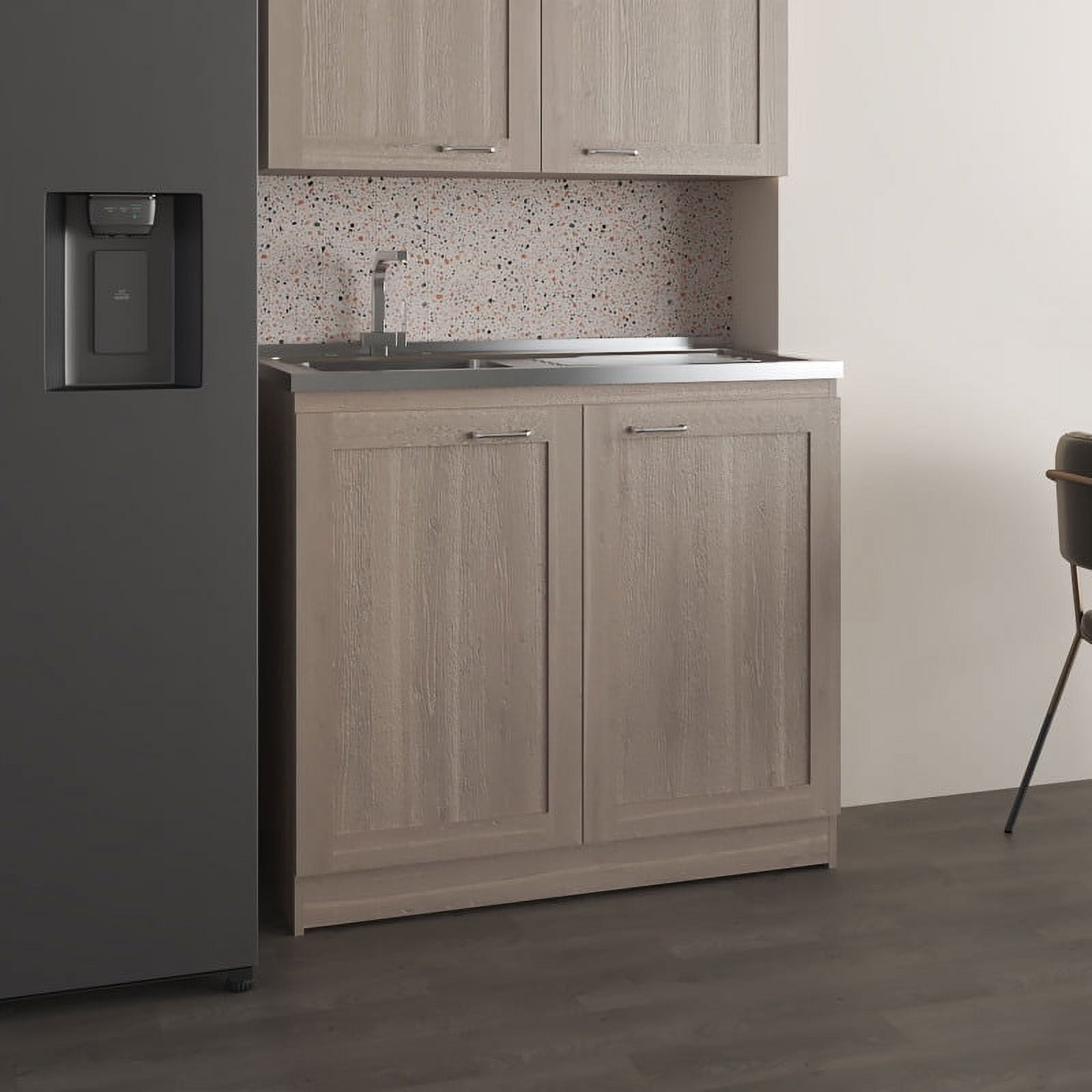 Zurich 39" Wide Utility Sink, Base Cabinet Two-Door Cabinet With Two ...