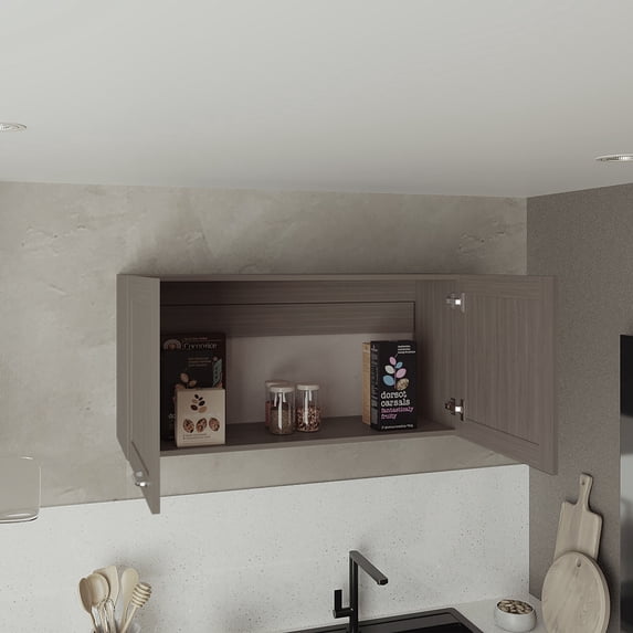 Zurich Wall Cabinet, Double Door, Wide, One Shelf, Kitchen, Storage ...