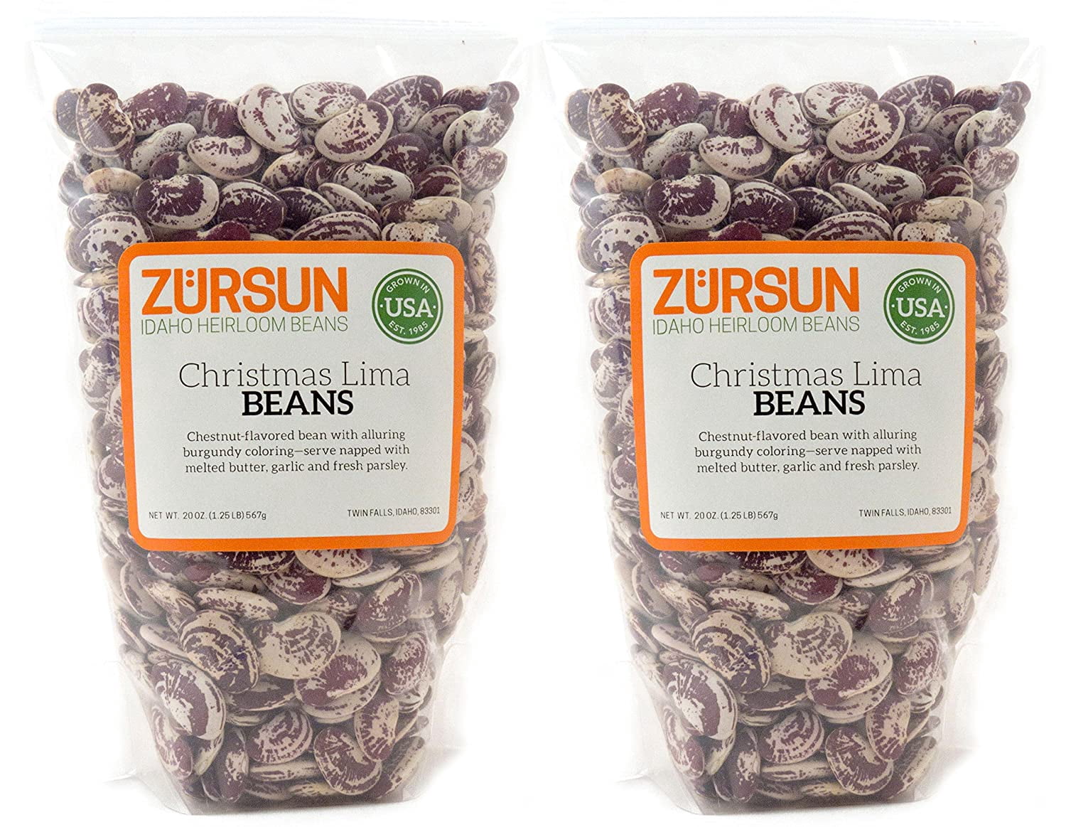 Zursun Heirloom Dry Christmas Lima Beans 20 oz each (2-Pack) - Walmart.com