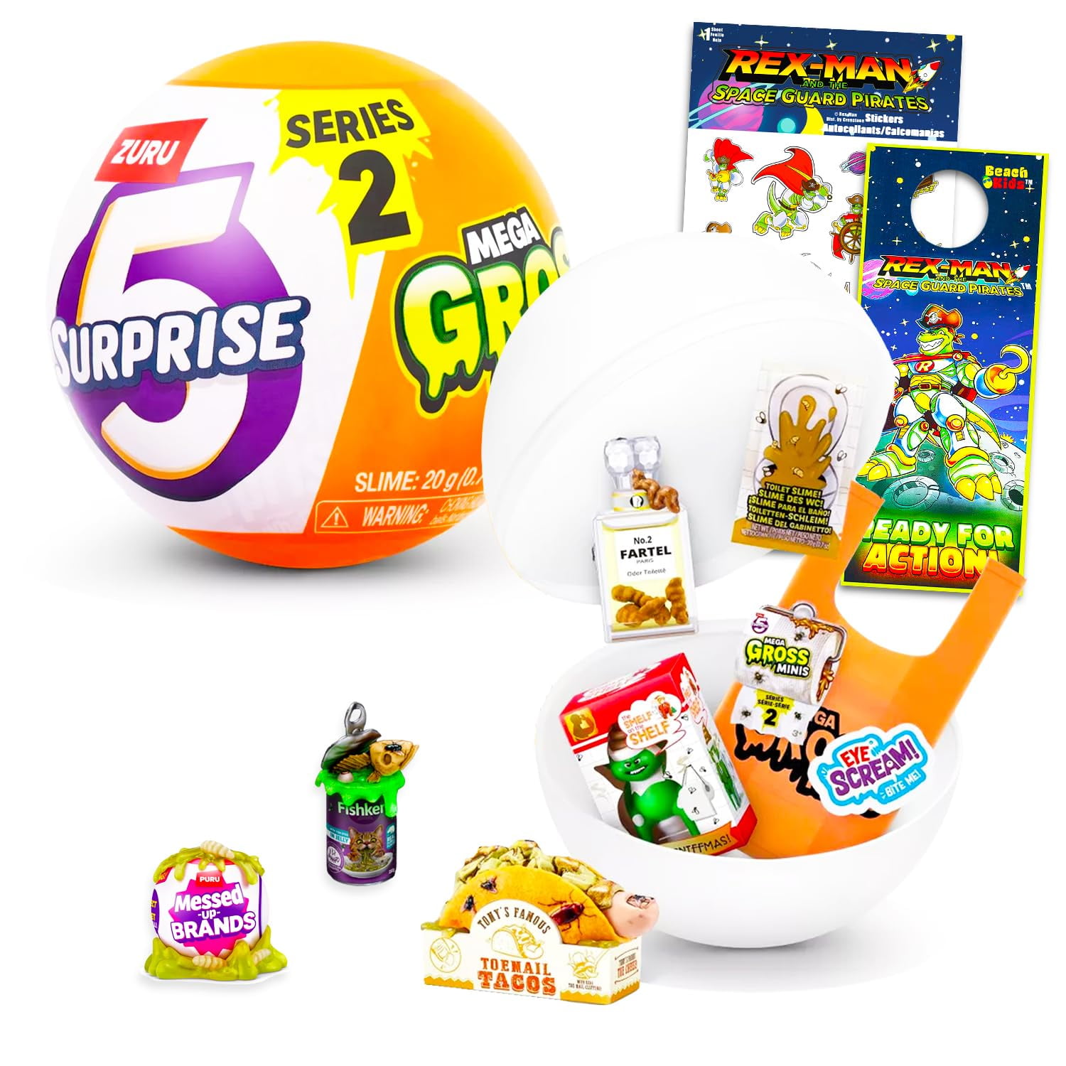 Zuru 5 Surprise Mini Brands Mega Gross Minis Mystery Set - Bundle with Surprise Mini Gross Toys ...