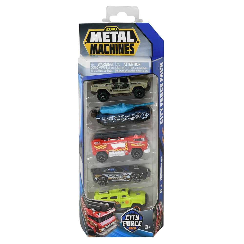 Zuru 5pk Metal Machines City Force Series 2 - Walmart.com