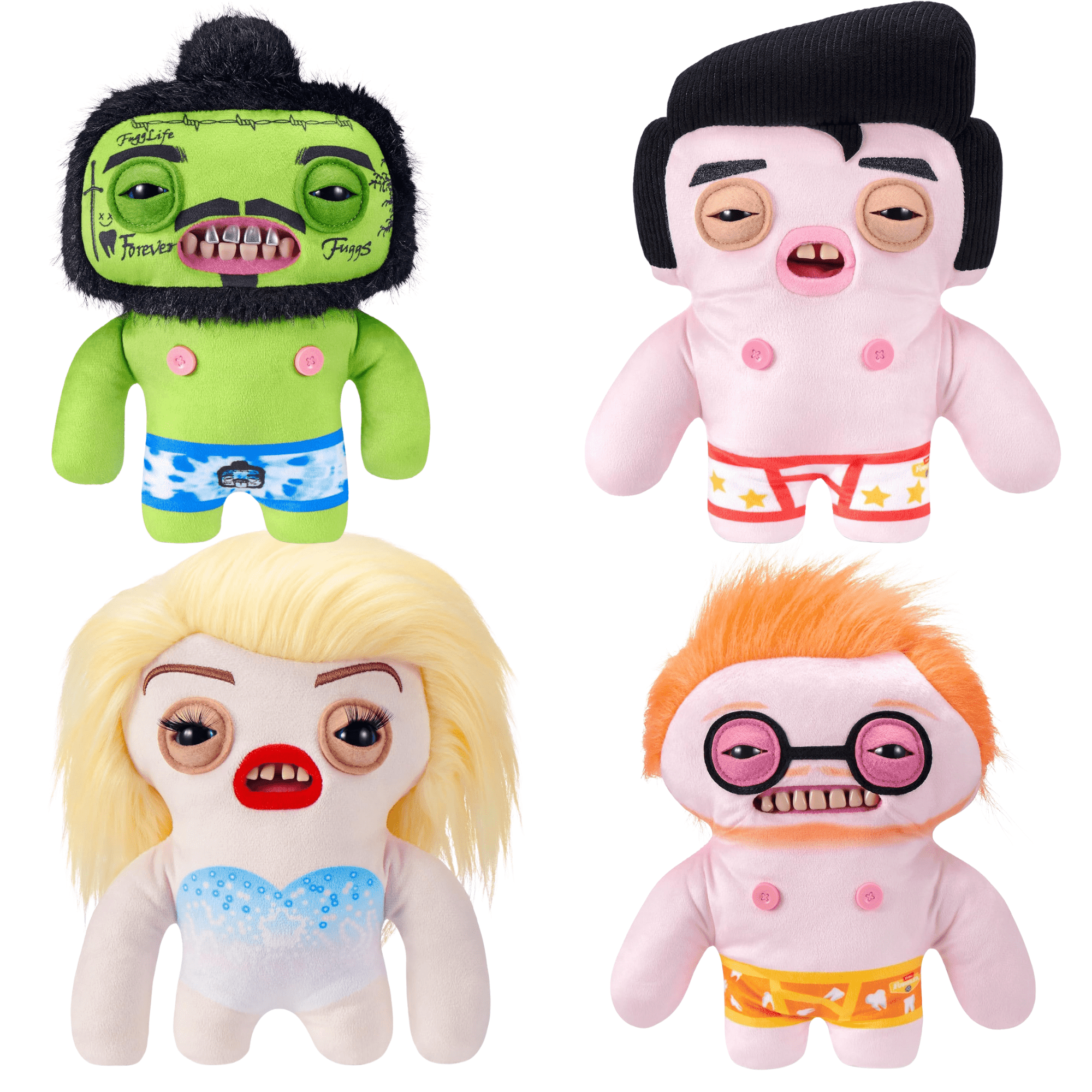Zuru Fuggler Fugg Stars Series 1 - Set of Four - Funny Ugly Monsters ...