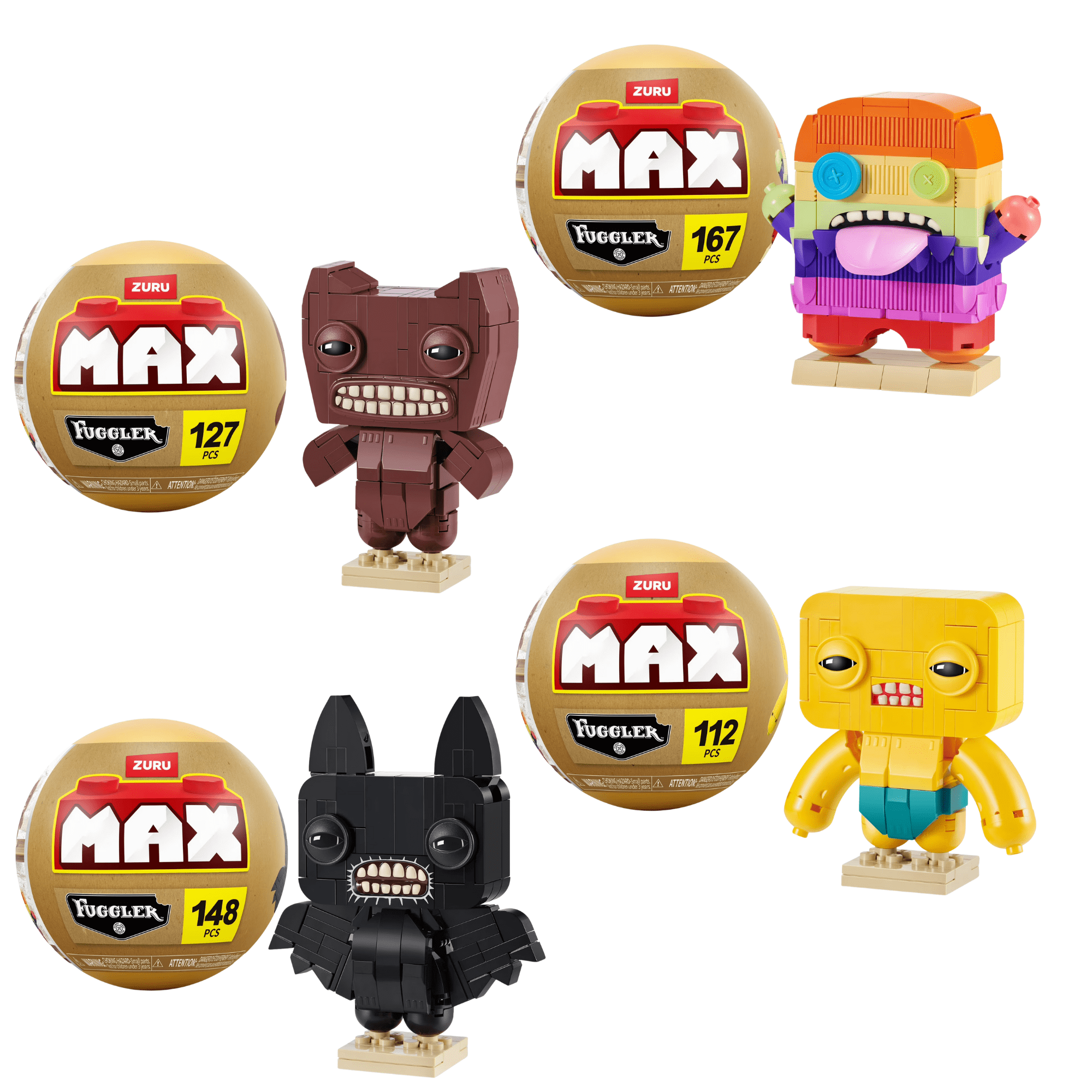 Zuru MAX Build More Premium Fugglers Collection -Set of 4 - Mr. Buttons ...