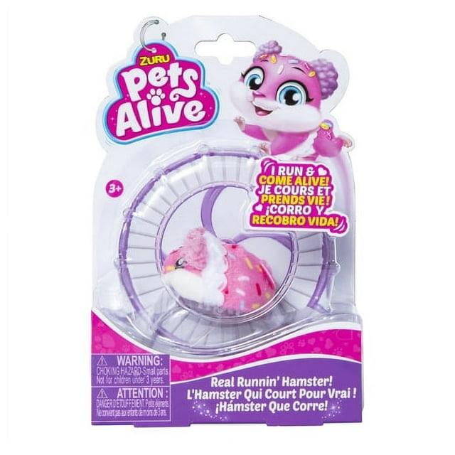 Zuru Pets Alive - Real Runnin' Hamster Toy for Little Kids, Pink with ...