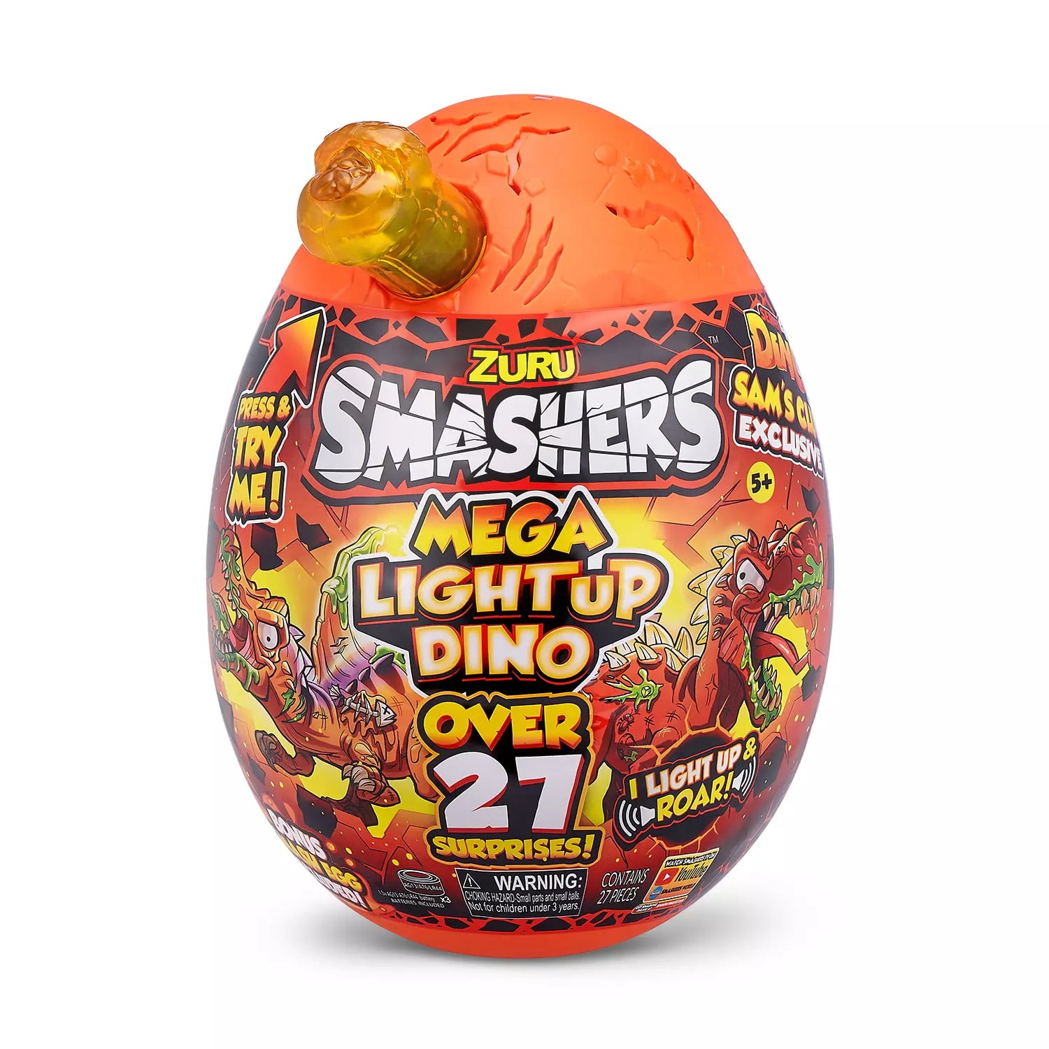 Zuru Smashers Mega Light Up Surprise Egg SMASH-O-SAUR - Walmart.com