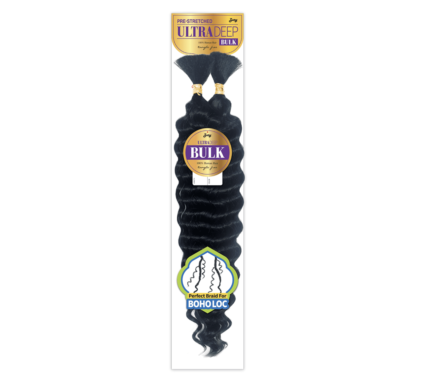 Zury Pre-Stretched Ultra Deep 100% Human Braiding Hair 18", Color 4 ...