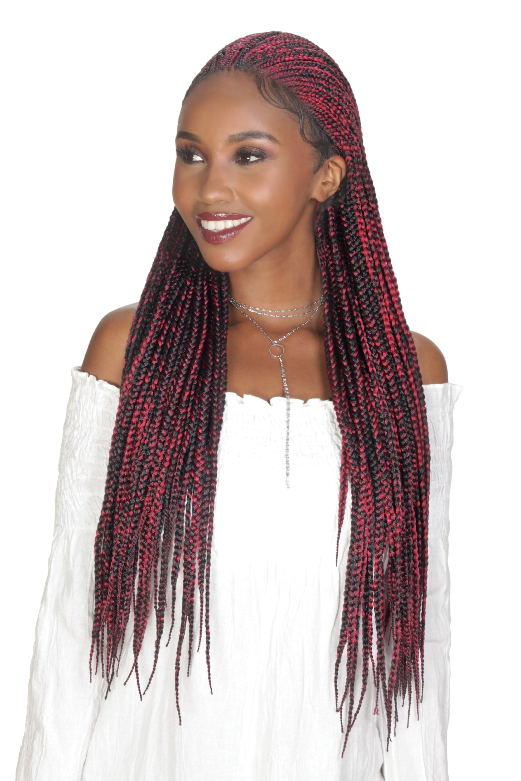 Zury Sis Synthetic Diva Braid Lace Front Wig - FULANI BOX 30" (FS4/27 ...