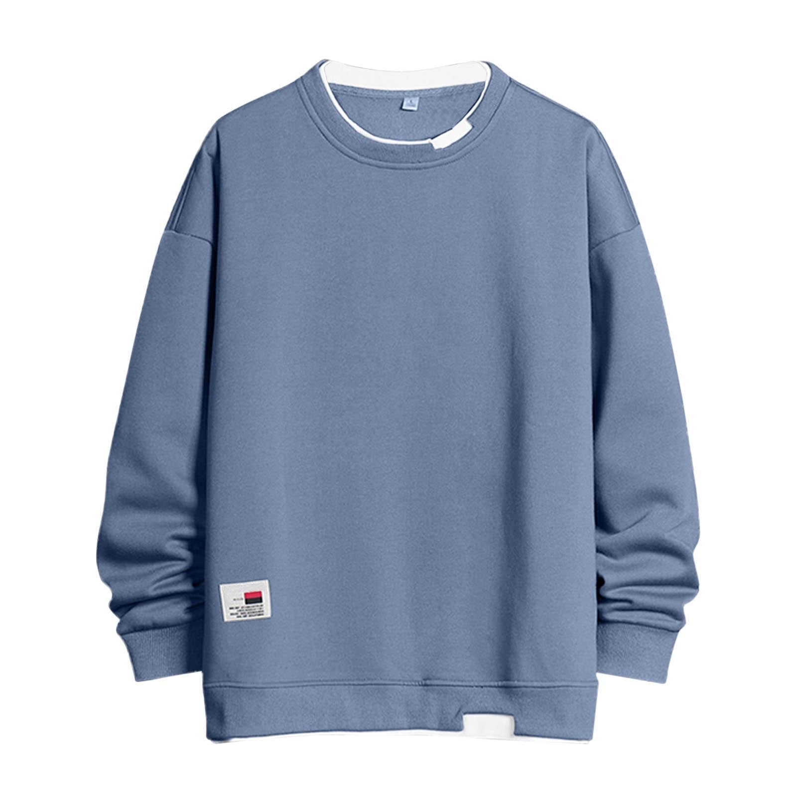 Zuwimk Mens Sweatshirts No Hood,Men's Relaxed Fit Logo French Terry ...