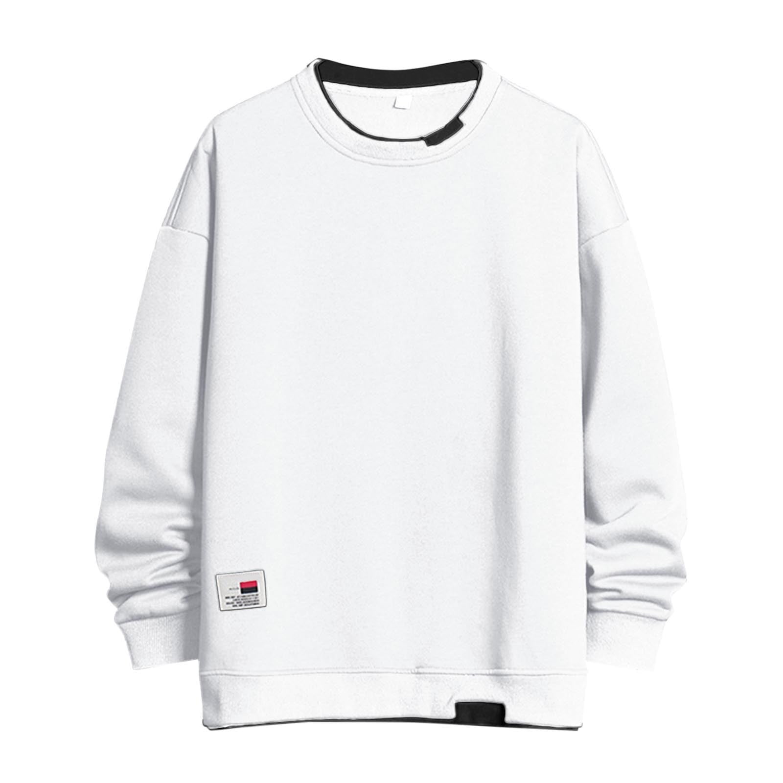 Zuwimk Mens Sweatshirts No Hood,Men's Relaxed Fit Logo French Terry ...