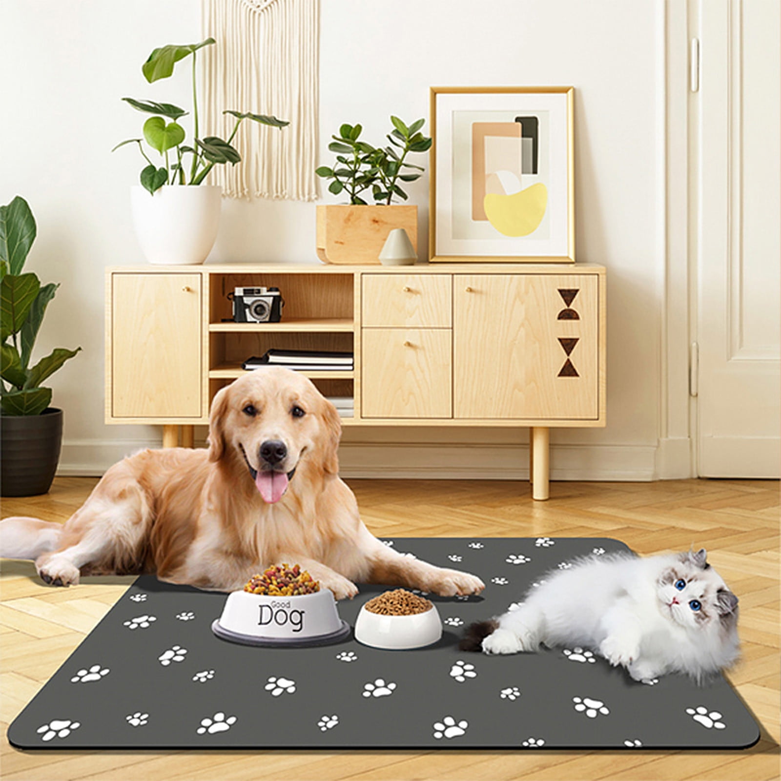 Zuzujense Pet Sleeping Mat for All Seasons,Pet Feeding Mat for Cat Dog ...