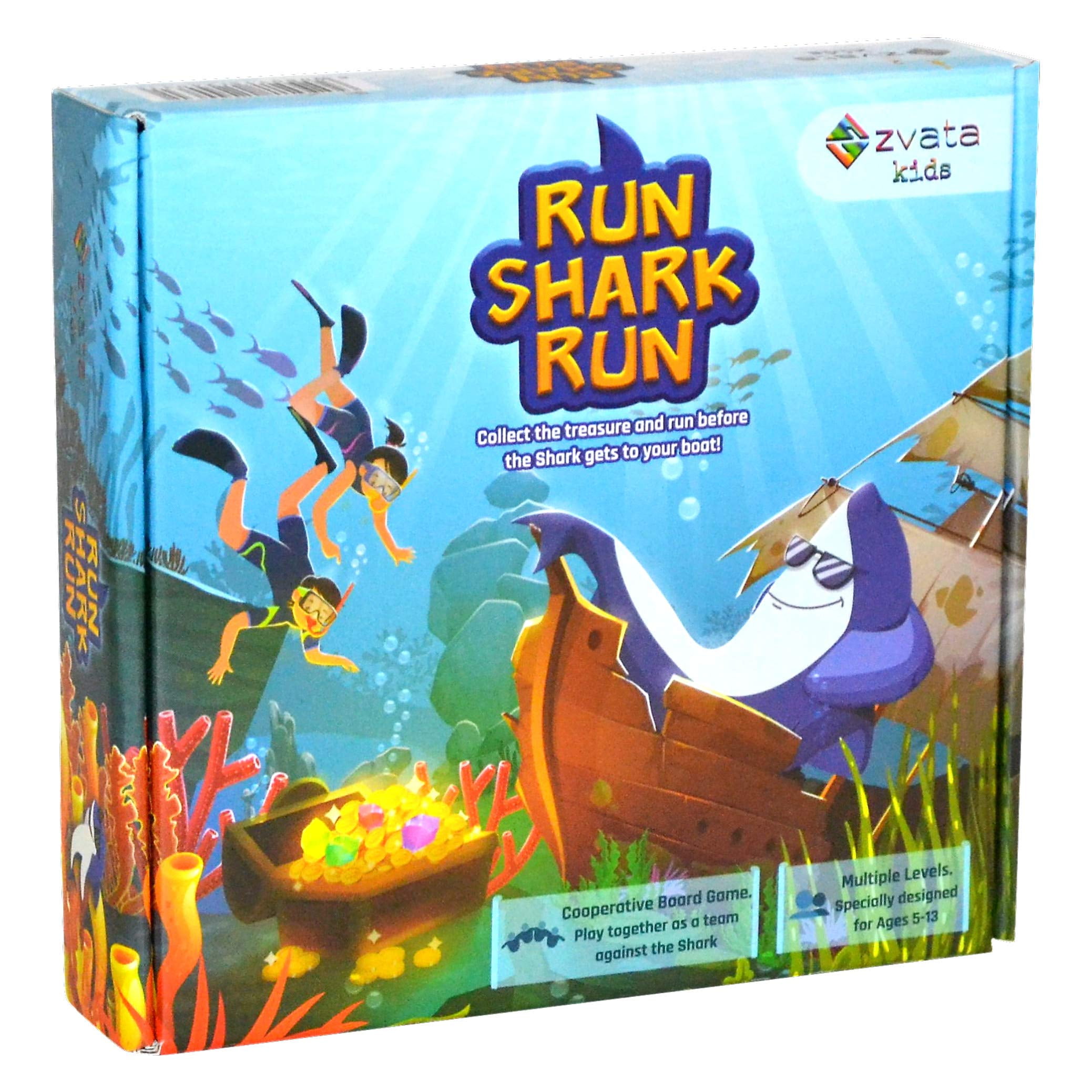Zvata Run Shark Run - Fun Board Game For Kids Age 4+ Years | Indoor ...