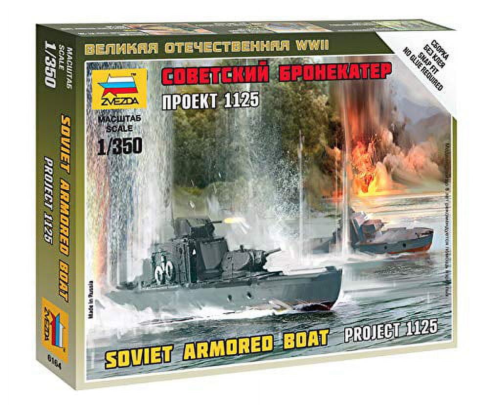Zvezda Models Soviet Armored Boat Model Kit (1/350 Scale) - Walmart.com