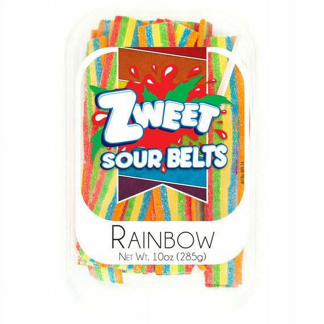 Zweet Sour Belts, Sour Chewy Candy Strips, Rainbow, 10oz Pack of 6 ...