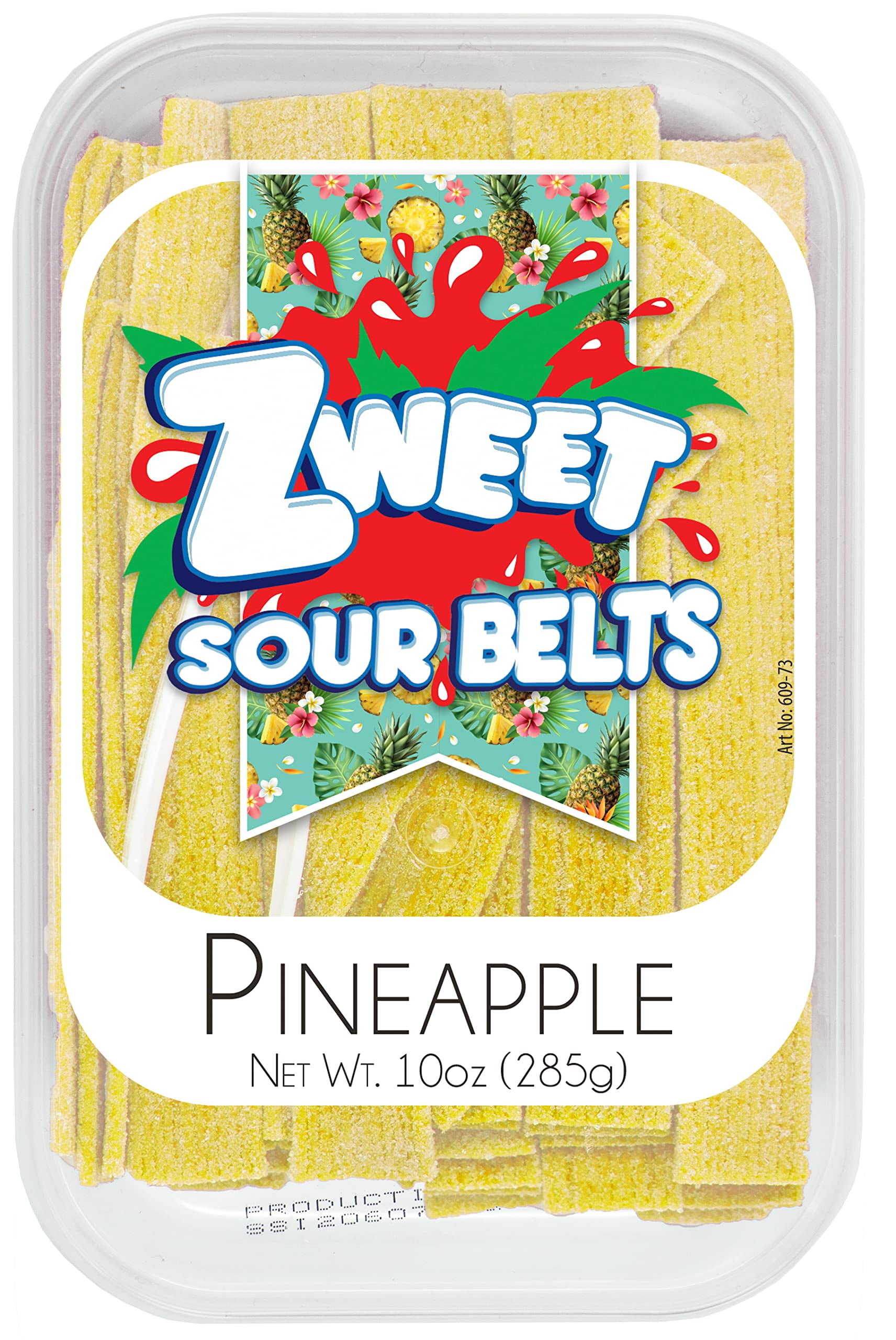 Zweet Sour Pineapple Candy Belts 10 Ounce – Sour Kosher Candy, Halal ...
