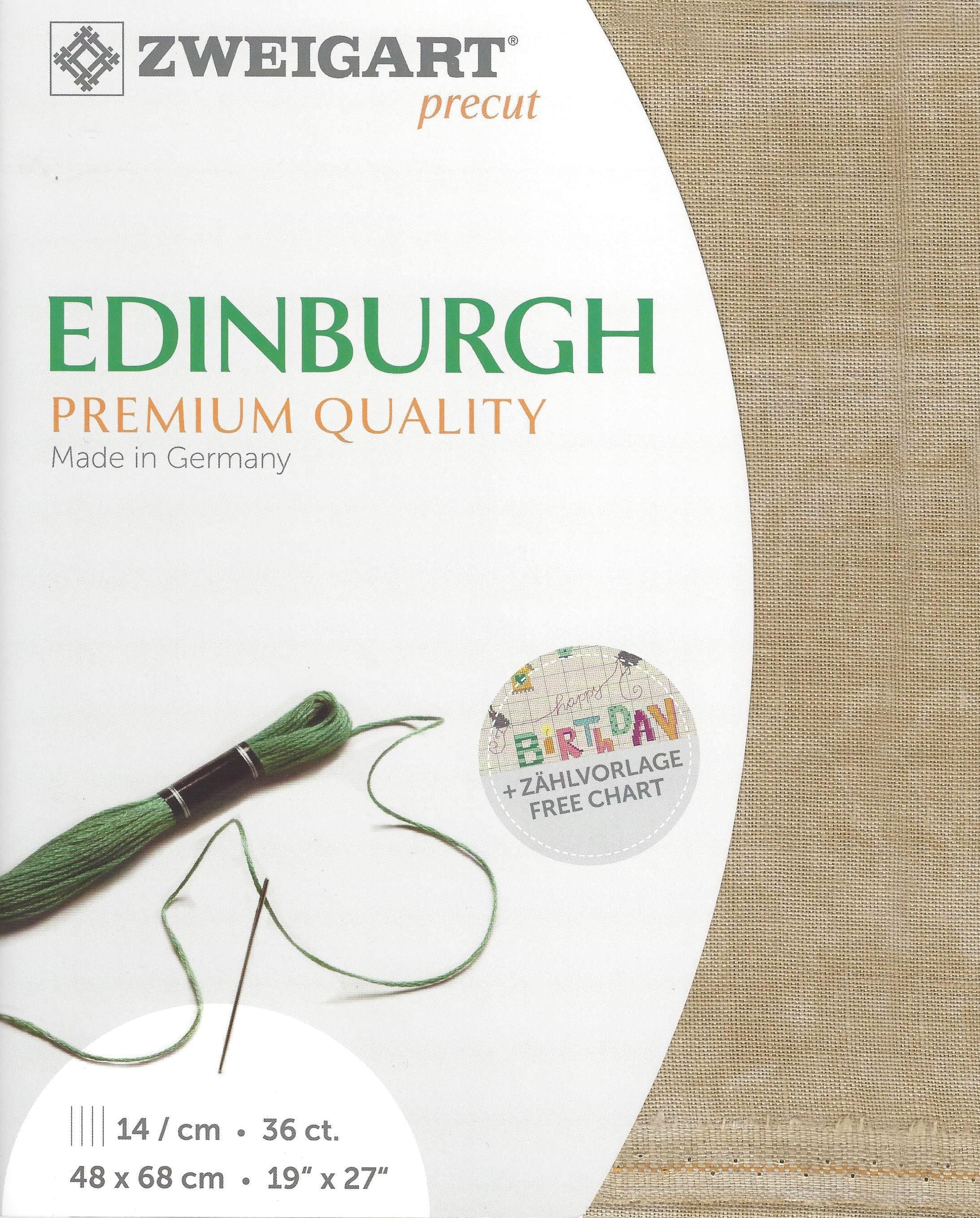 Zweigart Precut Edinburgh 36 count Vintage Country Mocha 3217/3009 ...