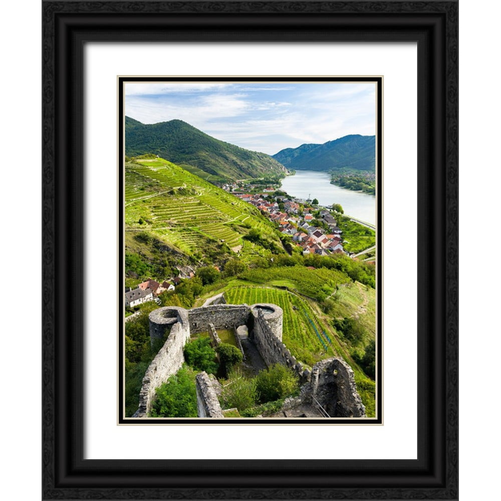 Zwick, Martin 12x14 Black Ornate Wood Framed with Double Matting Museum ...