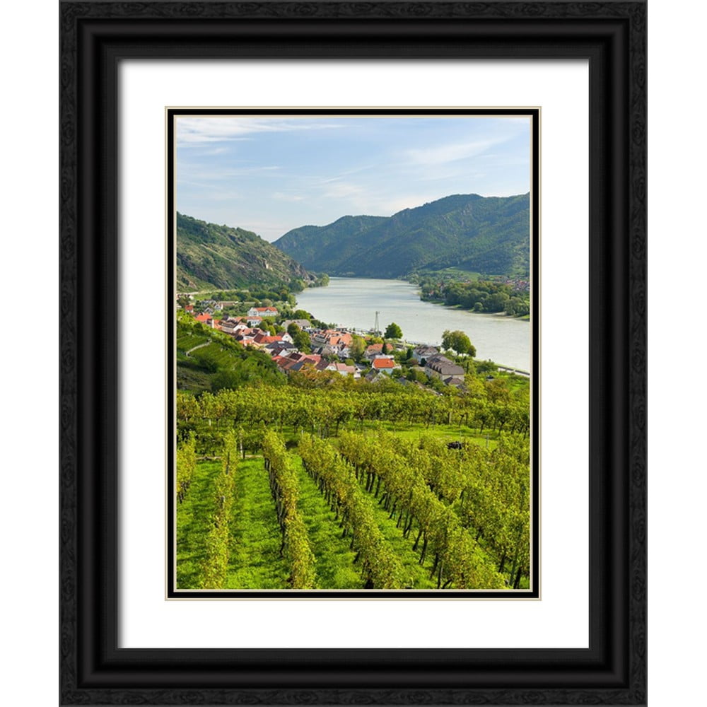 Zwick, Martin 12x14 Black Ornate Wood Framed with Double Matting Museum ...