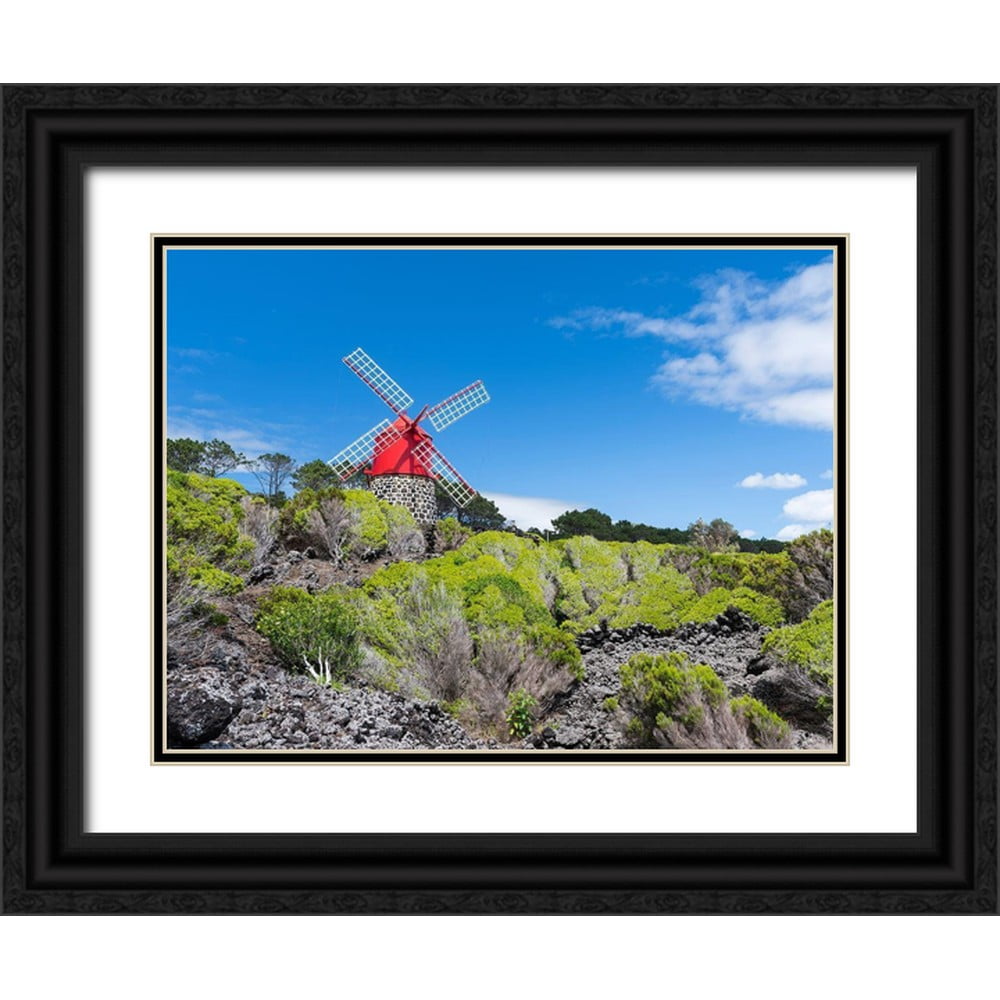 Zwick, Martin 14x12 Black Ornate Wood Framed with Double Matting Museum ...